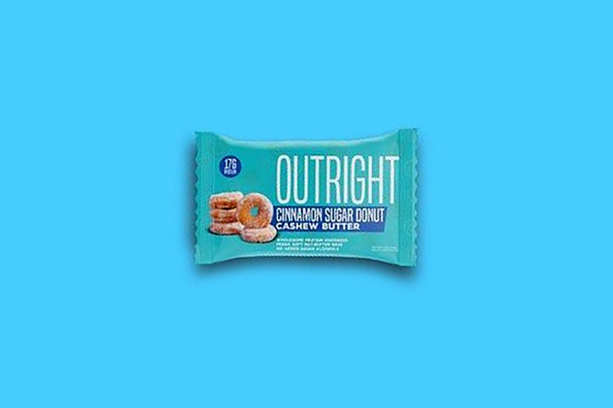 Cashew butter-based and Cinnamon Sugar Donut Outright Protein Bar