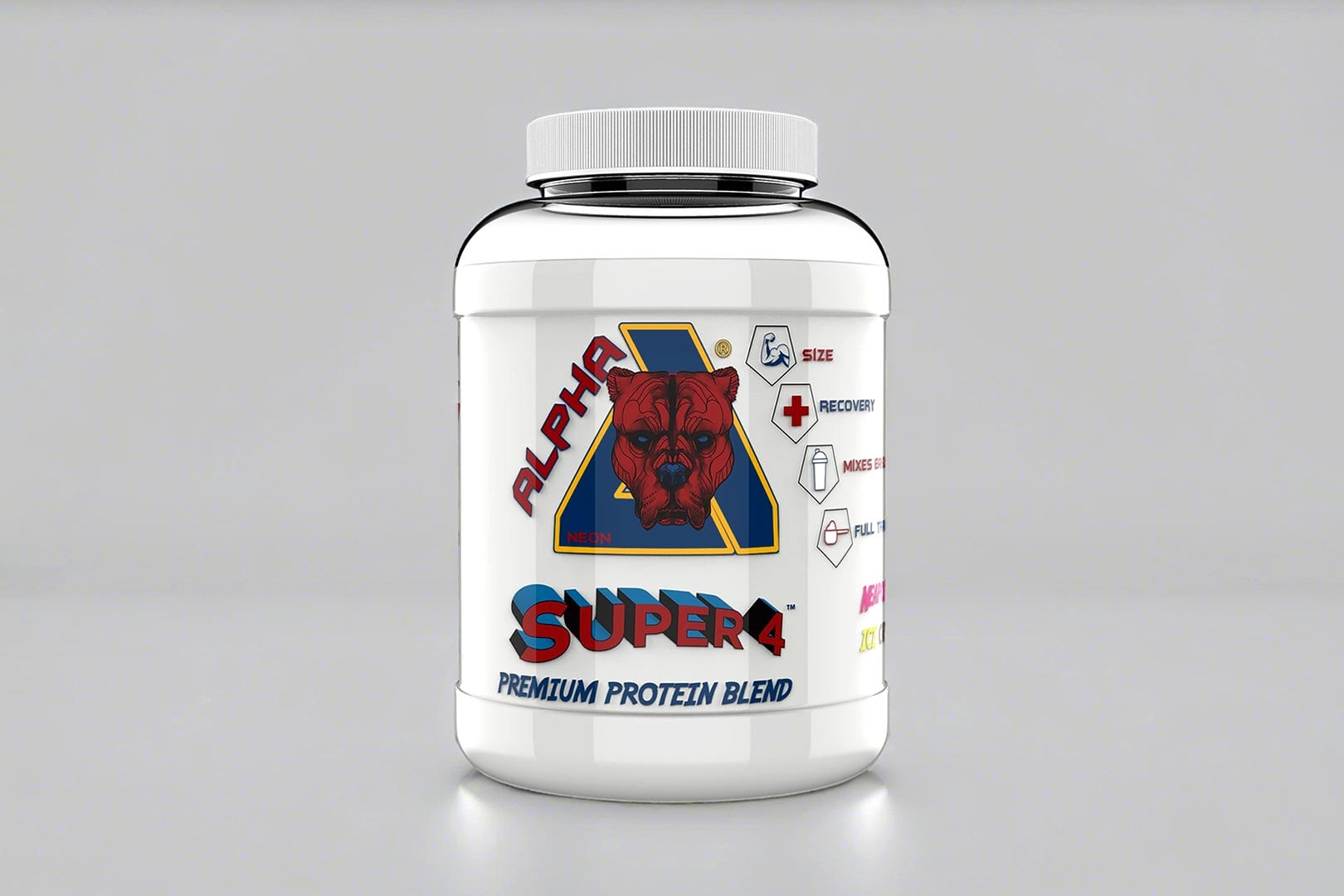 Alpha Neon adds four creative flavors to Super4 protein powder