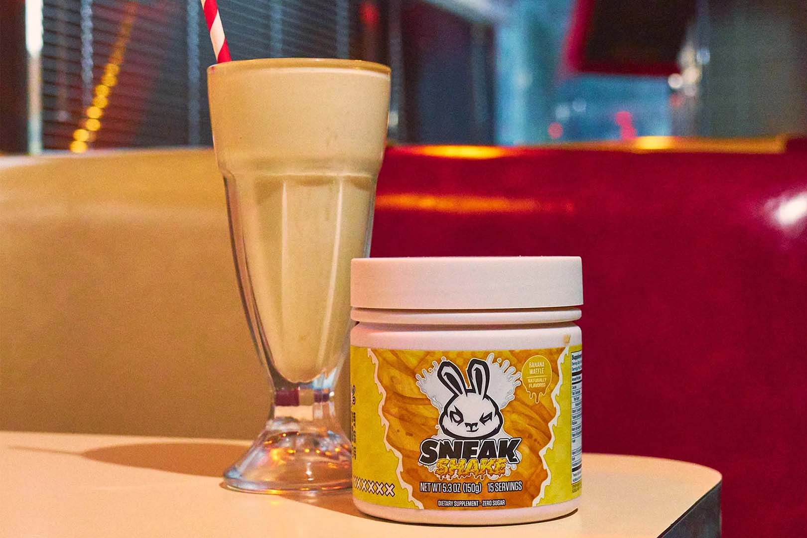 Sneak Energy milkshake line adds a Banana Waffle Sneak Shake