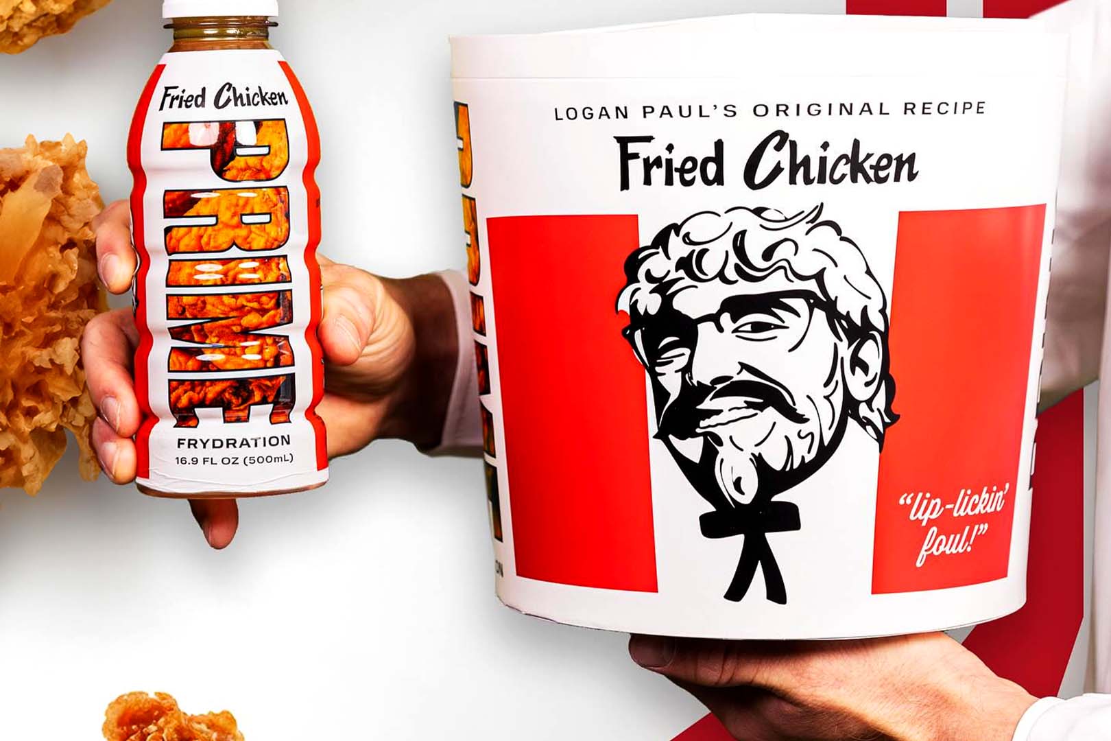 Fried Chicken Prime Hydration Drink put together for April Fools