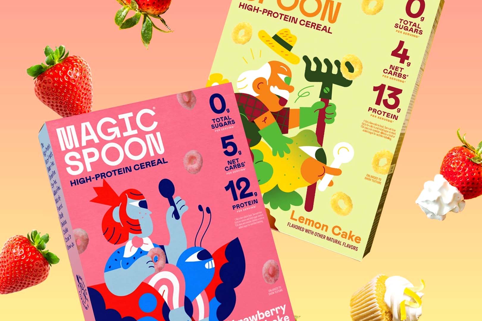 Magic Spoon's Lemon Cake and Strawberry Milkshake flavors