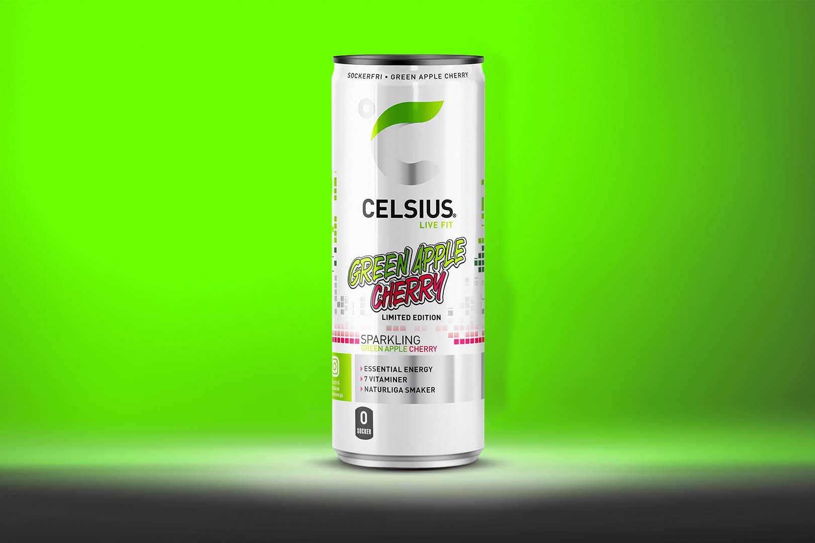 Green Apple Cherry comes to Celsius in Sweden for a limited time