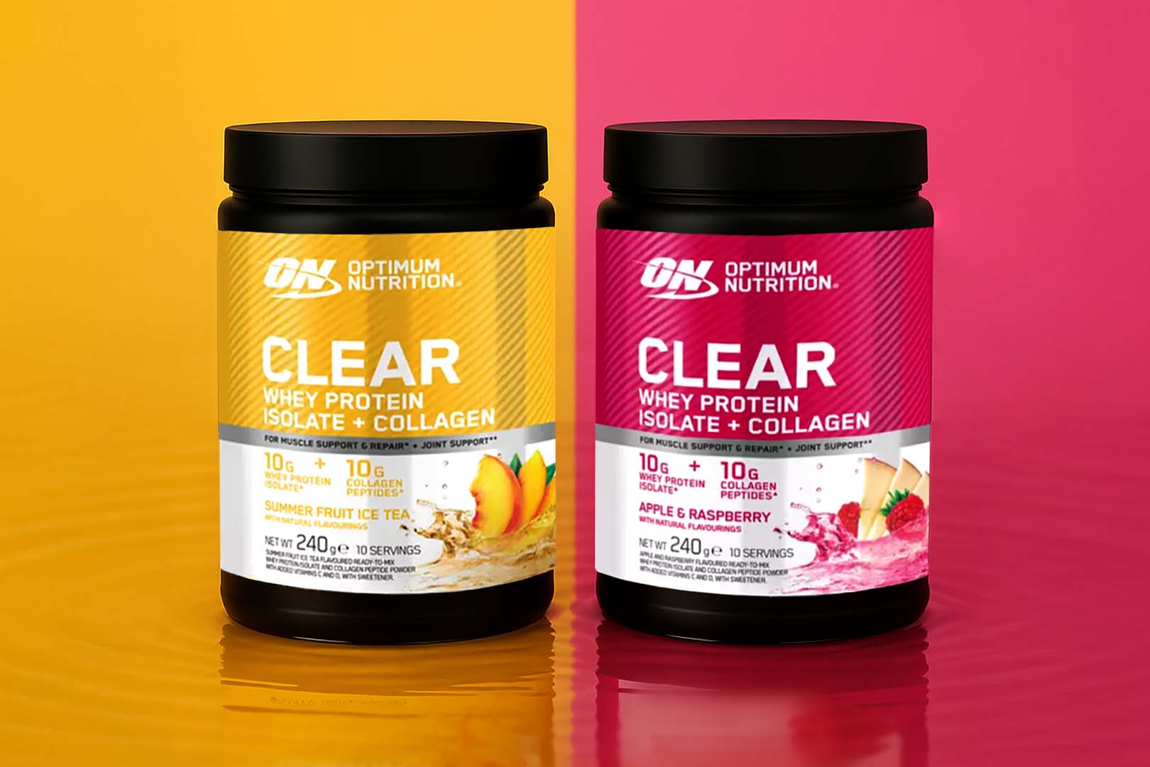 Optimum Nutrition Europe's Clear Whey Protein Isolate + Collagen