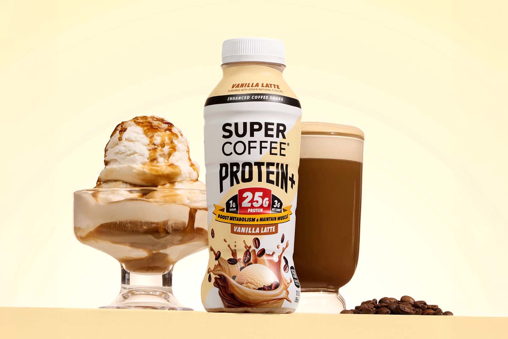 Vanilla Latte Super Coffee with 25g protein and 3g of net carbs