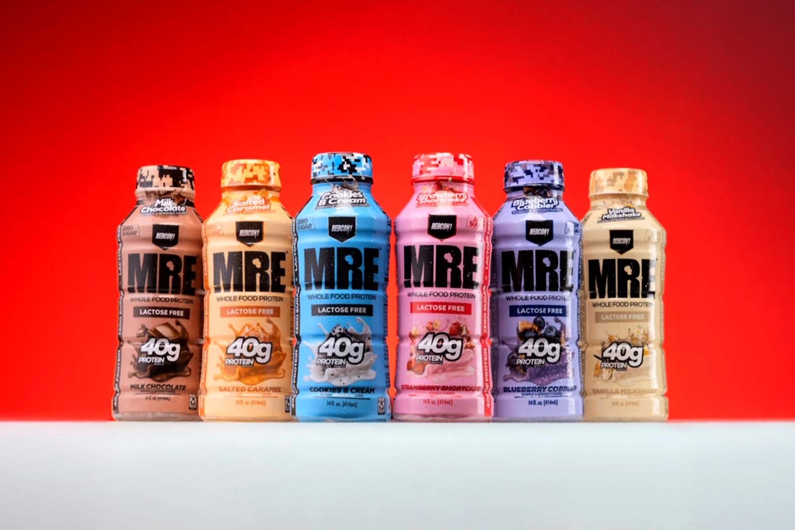 Redcon1 MRE Protein Shake with 40g protein moves to bottles