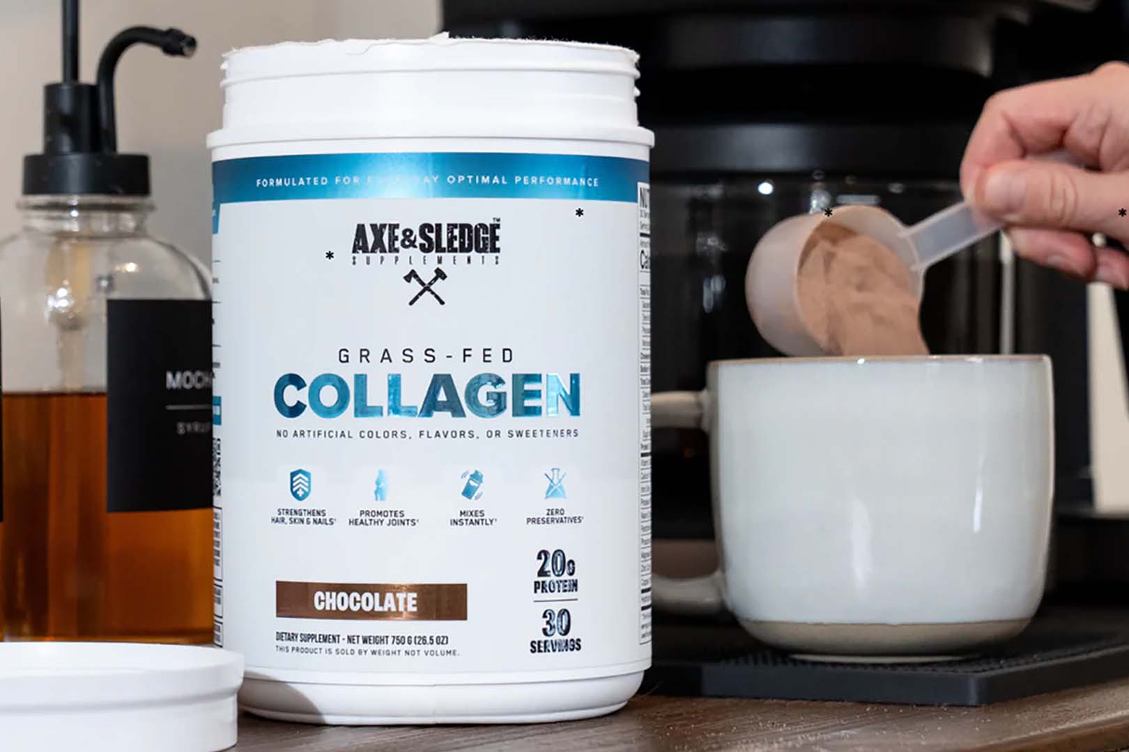 Axe and Sledge's Collagen 22g hydrolyzed collagen per scoop