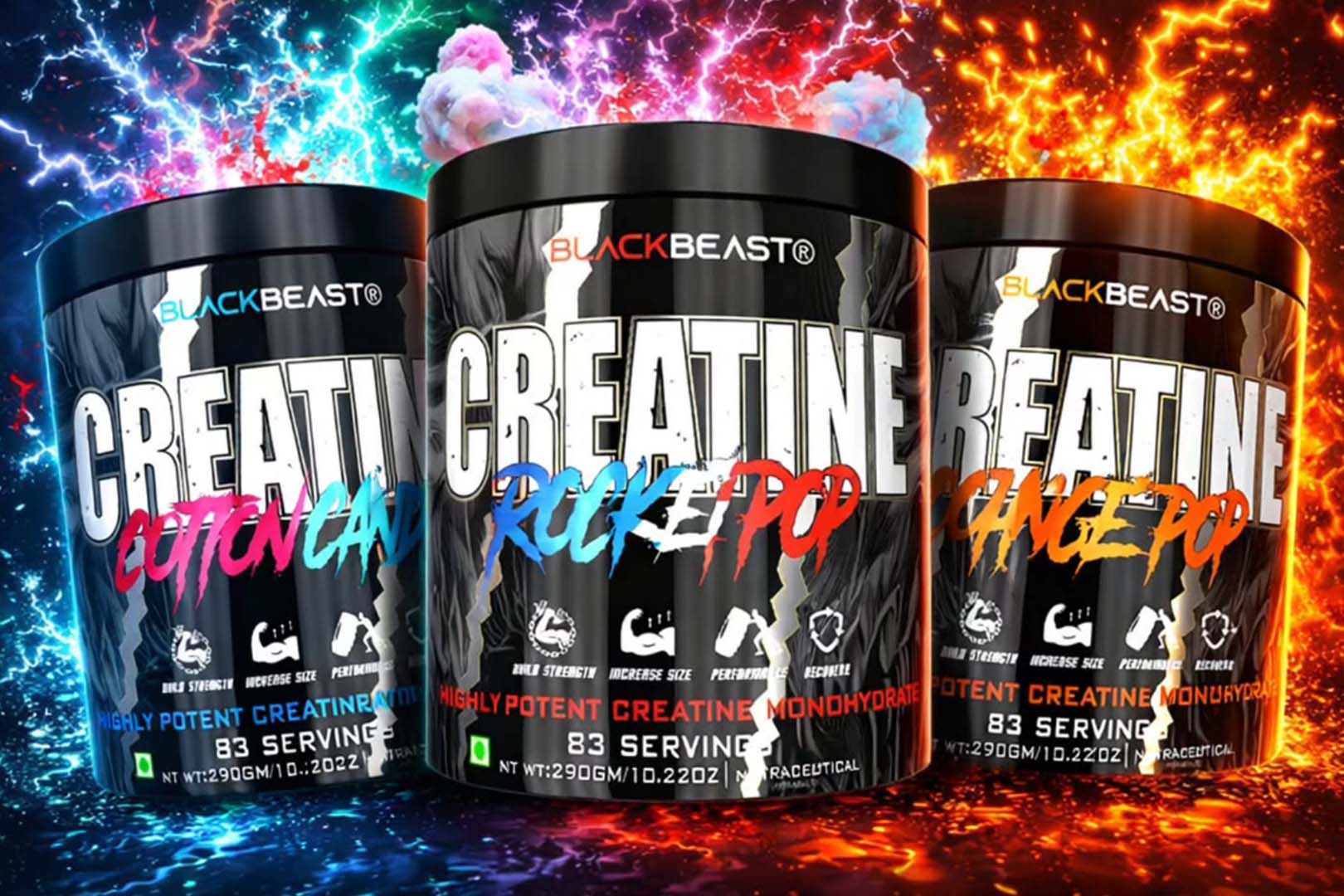 Black Beast Creatine in India now comes in three exciting flavors