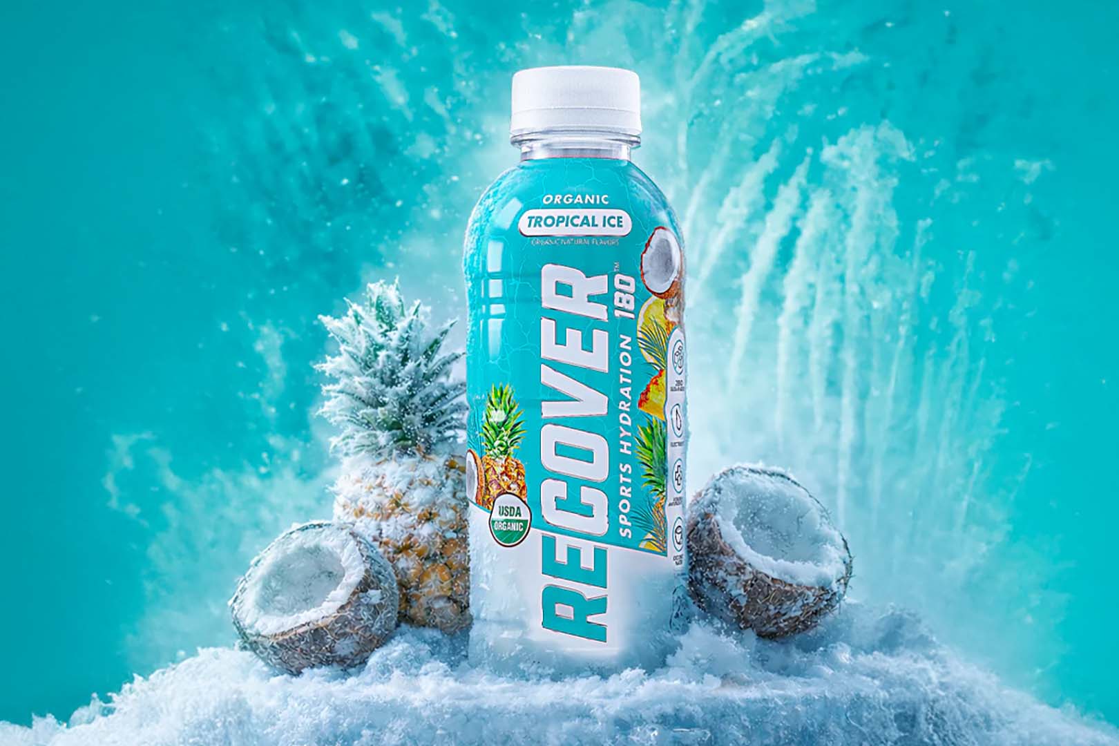 Recover 180 sports drink's Tropical Ice and Orange Cream flavors