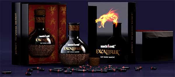 Unknown but well presented Excalibur, Medi Evil fat burner making it's ...