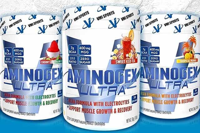 Aminogex Ultra featuring a heavy 7g of BCAAs, betaine, and MGG - Stack3d