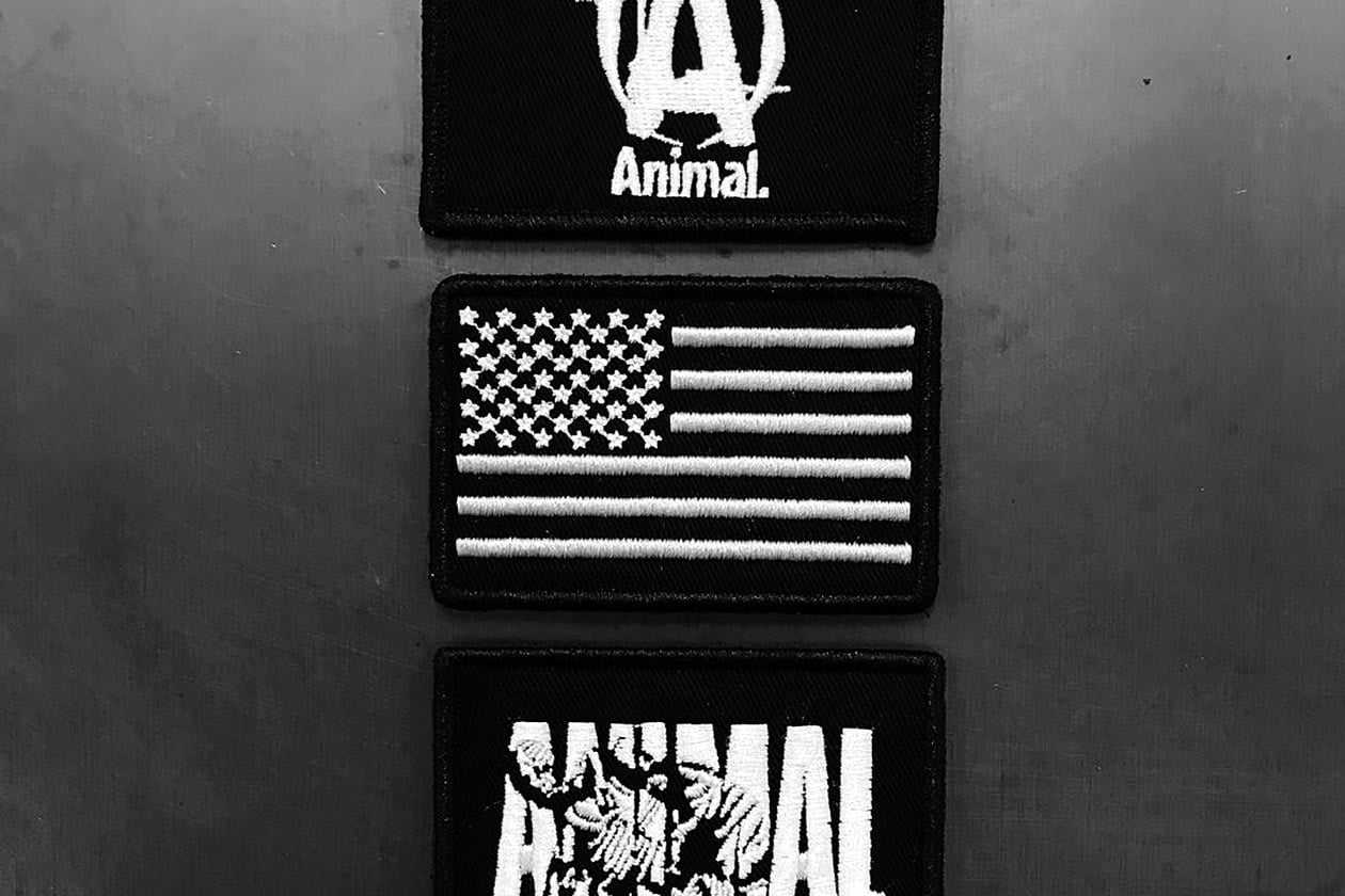 Animal previews three white on black velcro patches - Stack3d