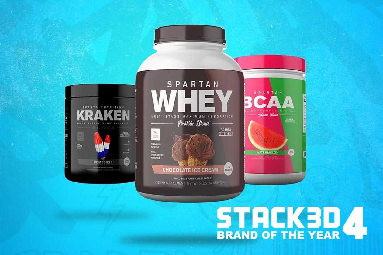 Sparta Nutrition is Stack3d's number four brand of the year for 2018