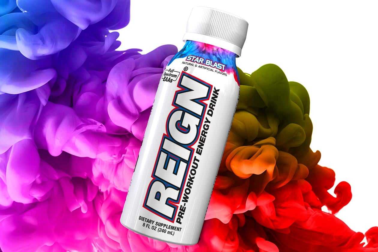 VPX Sports Reign pre-workout drink featuring a full spectrum of EAAs
