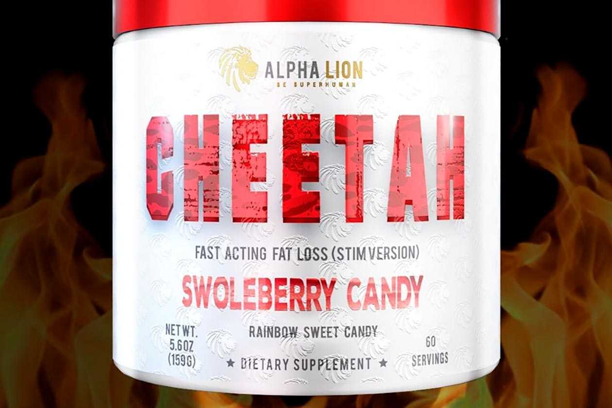 Alpha Lion Cheetah is finally launching in its Swoleberry Candy flavor