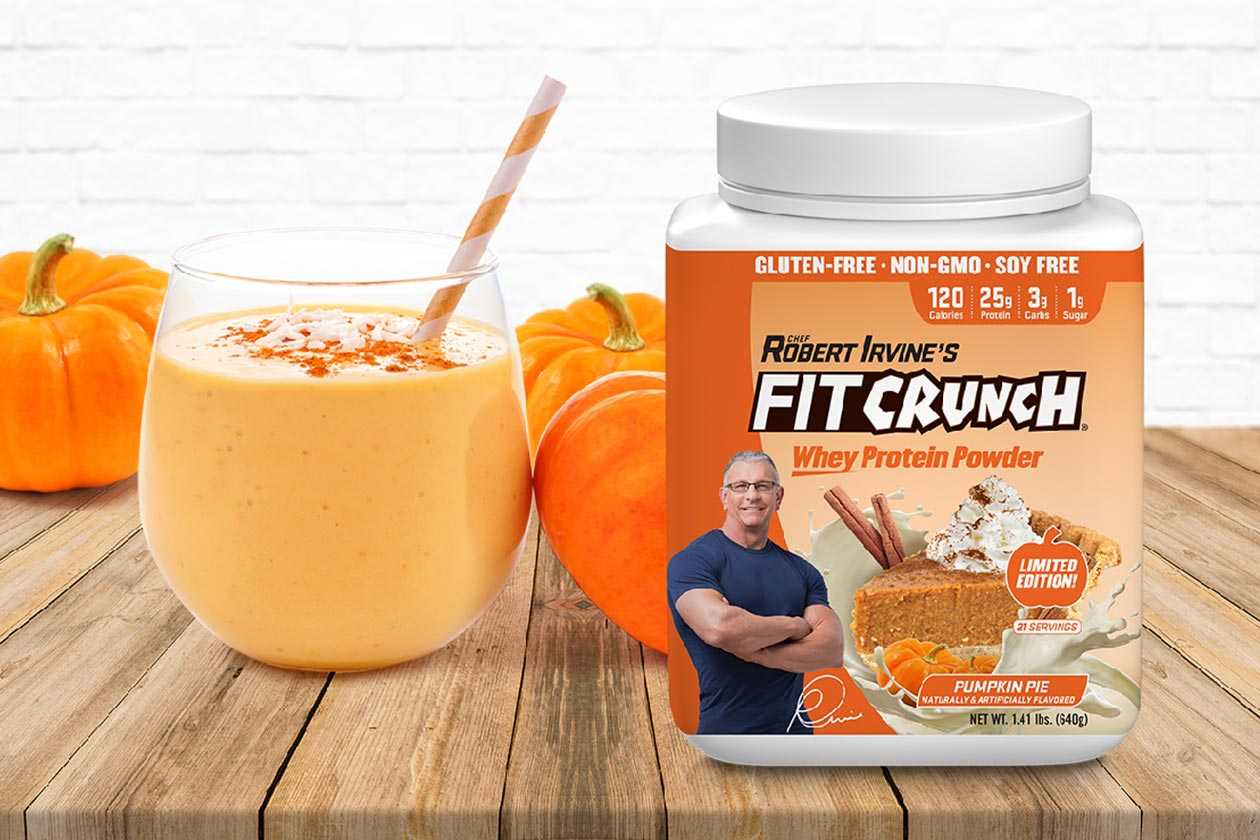 Pumpkin Pie Fit Crunch Protein Powder exclusive and limited to 1,000 tubs