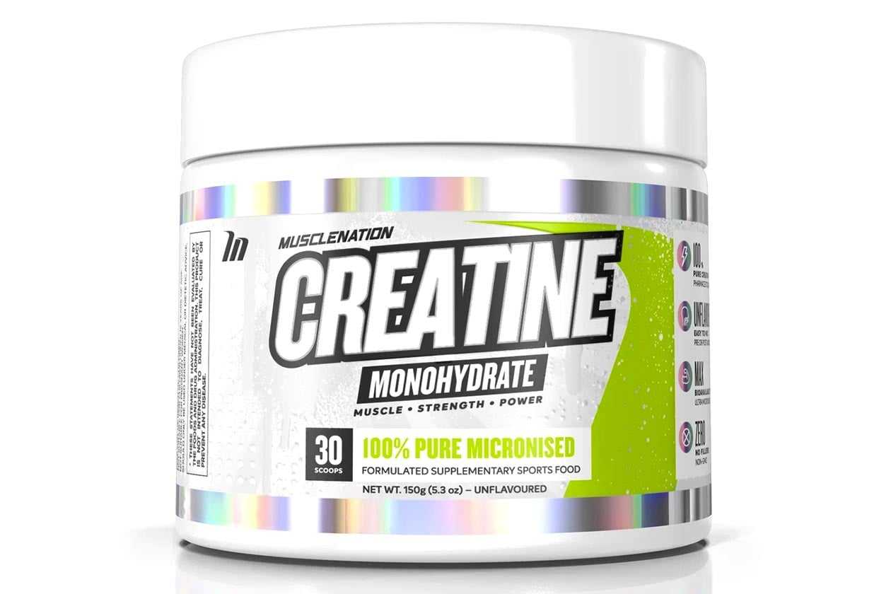 Muscle Nation releases a tub of unflavored creatine monohydrate powder