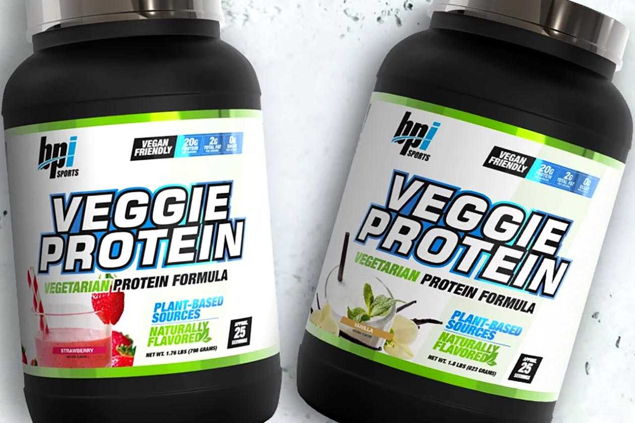 BPI Veggie Protein packs 20g of protein from pea and brown rice protein
