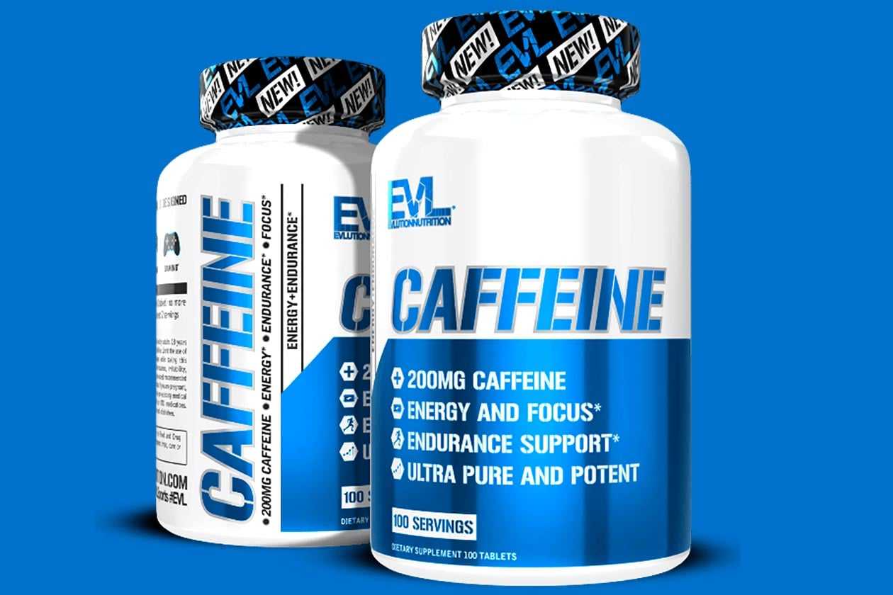 EVL puts 200mg of caffeine in each tablet of its basic caffeine formula