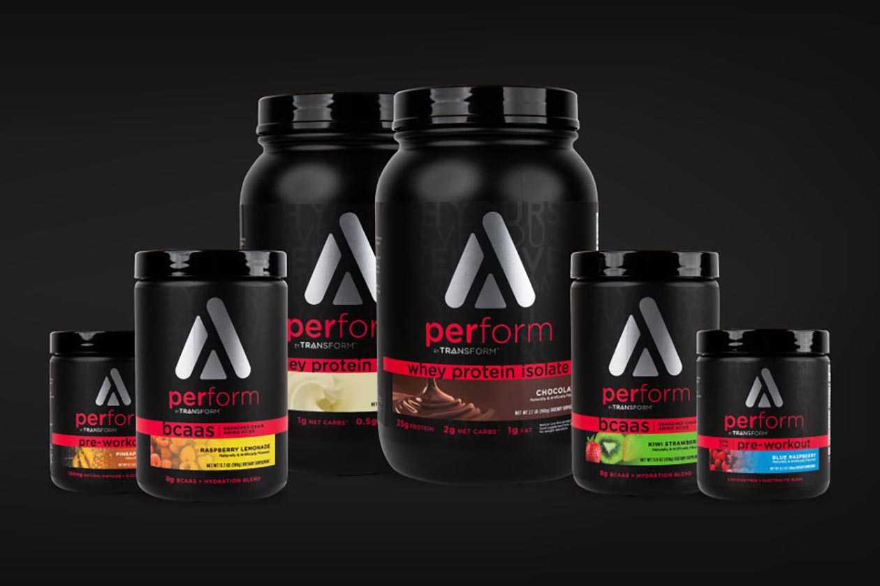 Transform drops its Perform supplemnets for pre, intra and post workout