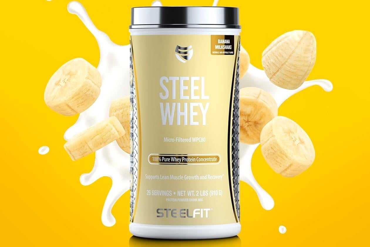 Banana Milkshake flavor now available for SteelFit's protein Steel Whey