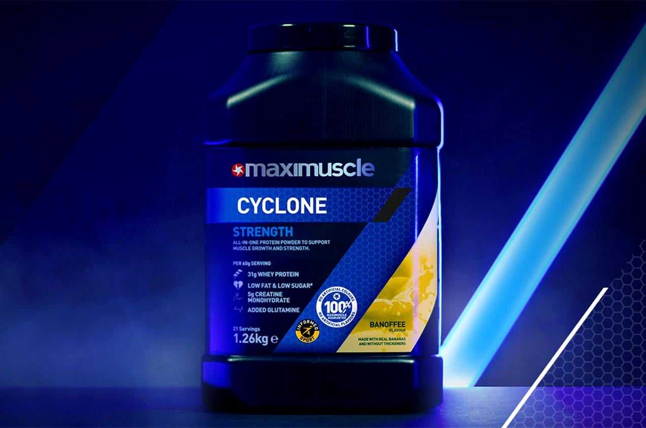 Updated Maximuscle Cyclone combines protein, creatine, HMB and more