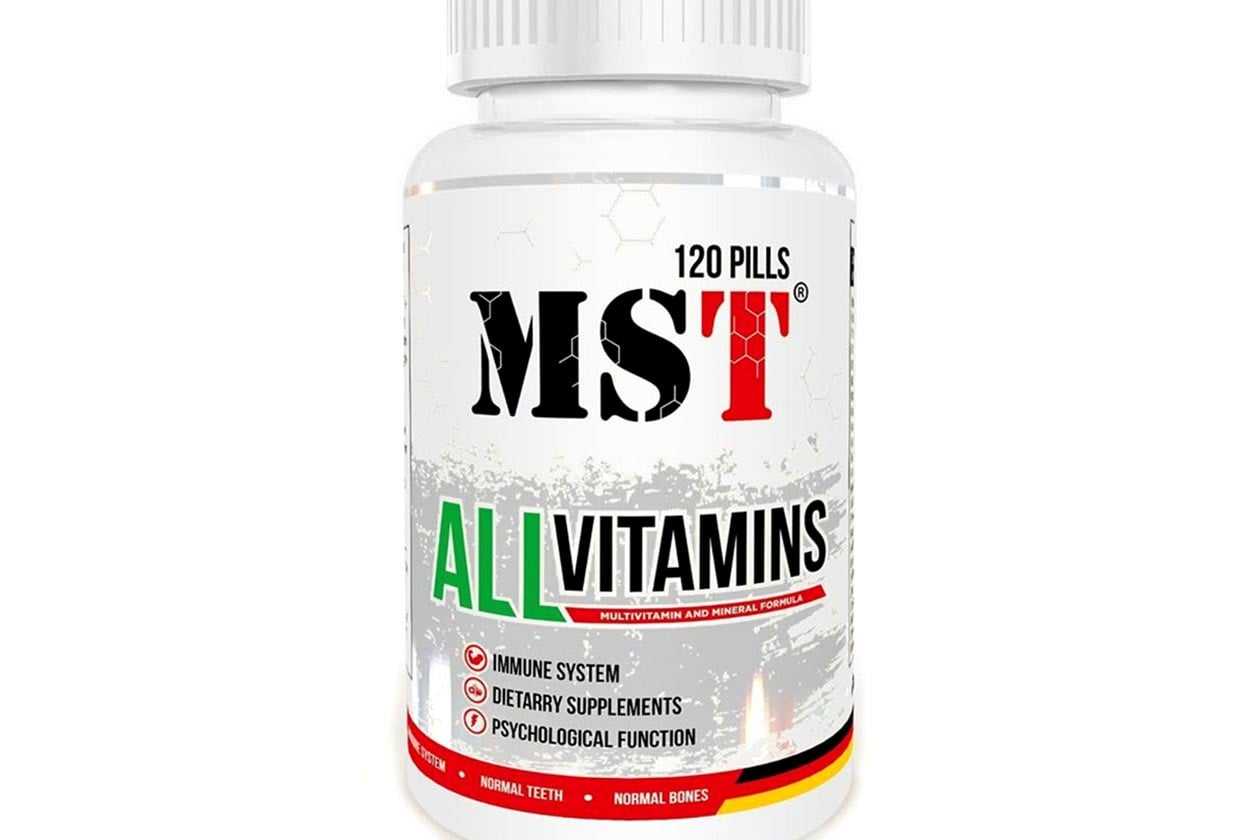 MST Nutrition brings together 24 vitamins and minerals for All Vitamins