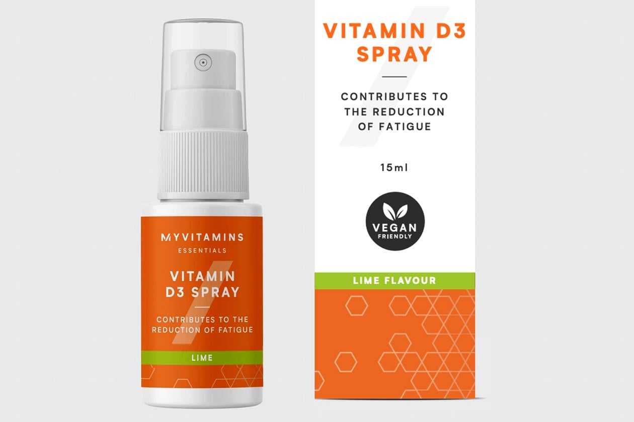 Myprotein Vegan Vitamin D3 Spray lime-flavored with 80 sprays per bottle