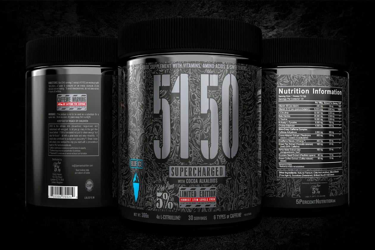 5% Nutrition release 5150 Supercharged exclusively in the UK and Europe