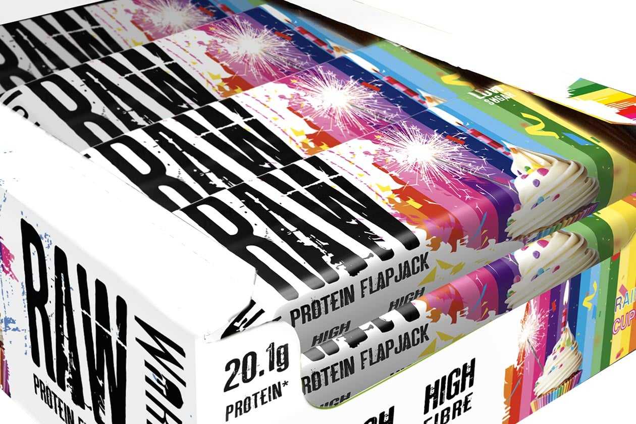 Warrior's high protein Raw Protein Flapjack releases in Rainbow Cupcake