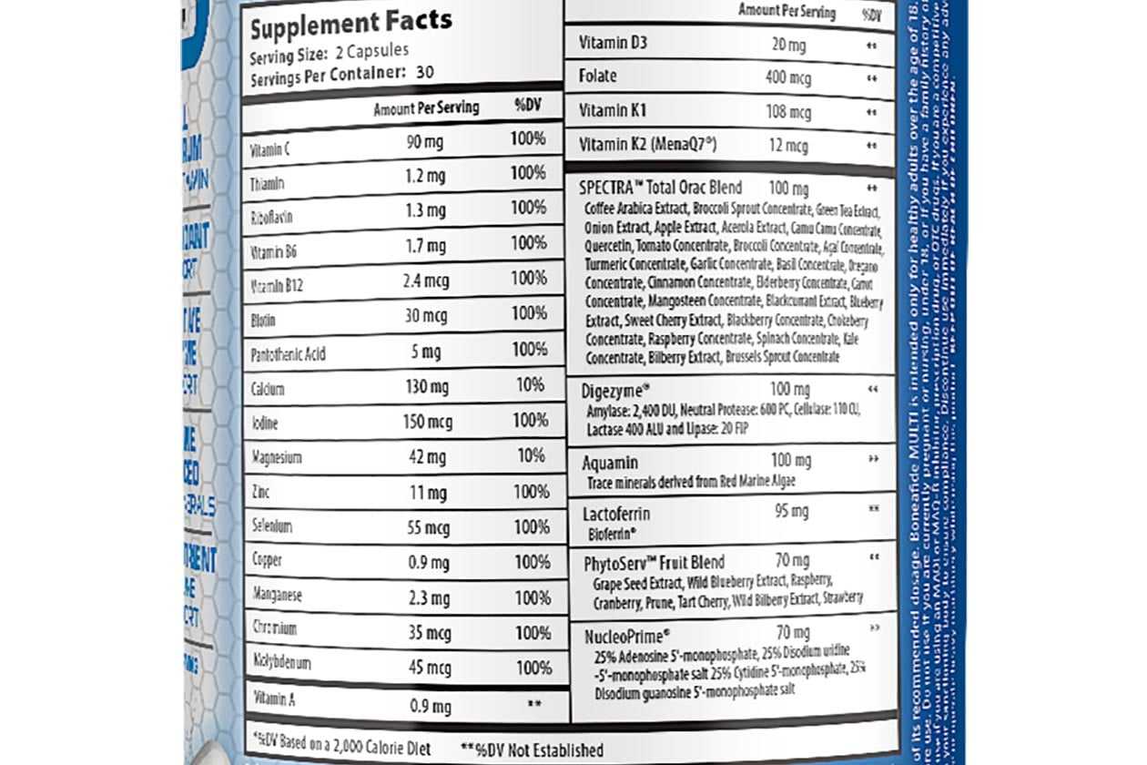 Boneafide Nutrition takes a comprehensive approach in its all-in-one Multi