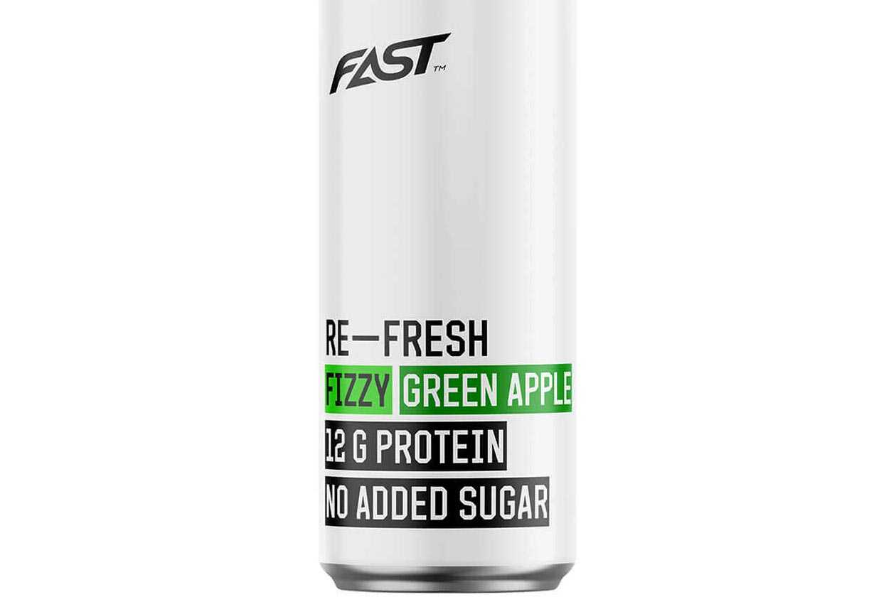FAST fruit-flavored Re-Fresh Protein Drink with 12g of protein a can