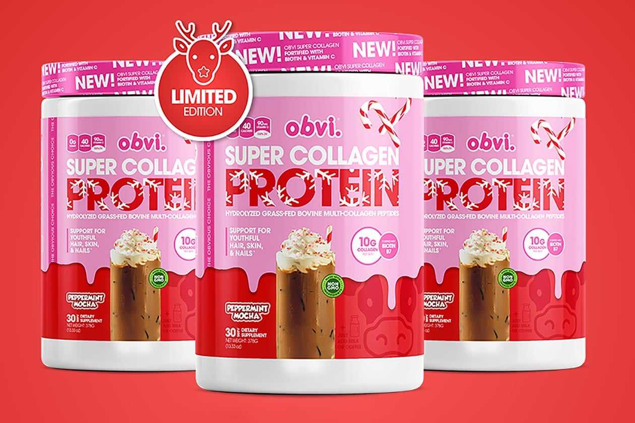 Obvi's Super Collagen Protein releases in limited Peppermint Mocha
