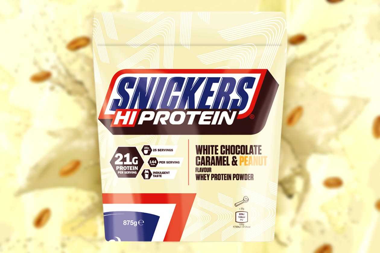 Snickers White Chocolate protein powder launches in the UK and Europe