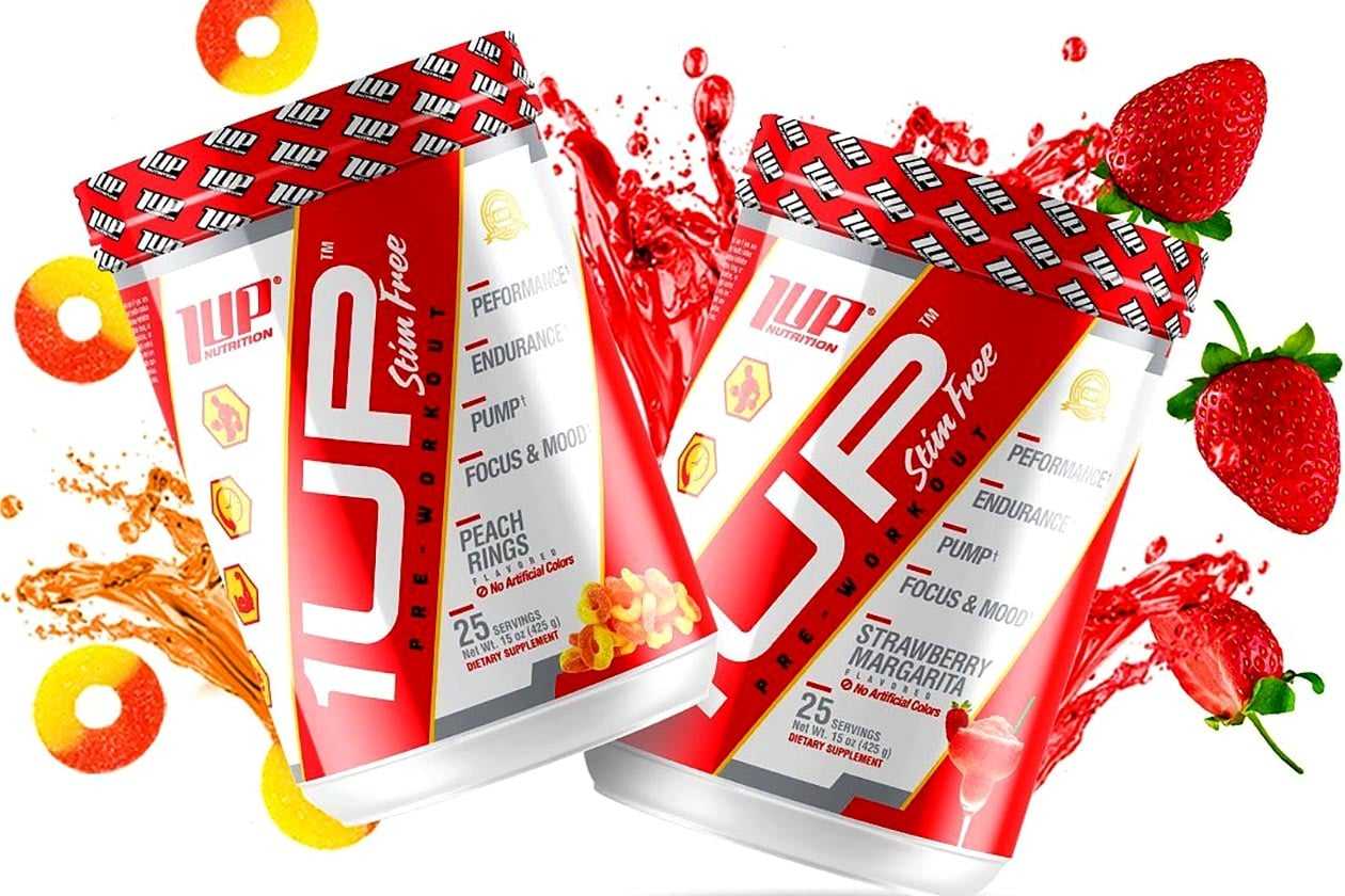 1 Up Nutrition Stim Free Pre Workout featuring a well-rounded formula