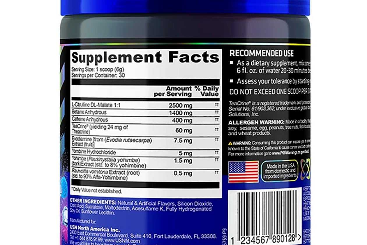 USN packs 3XT Max Energy full of stimulants for strong energy and focus