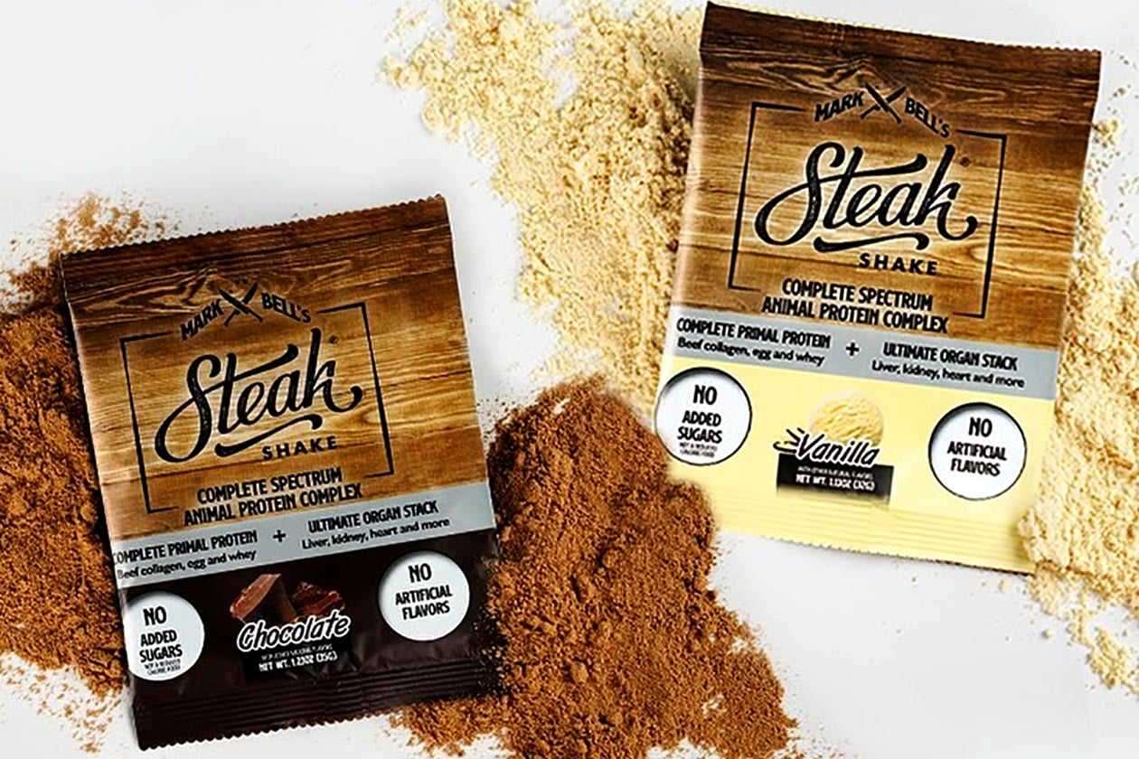 Mark Bell's organ meats protein powder Steak Shake now in samples