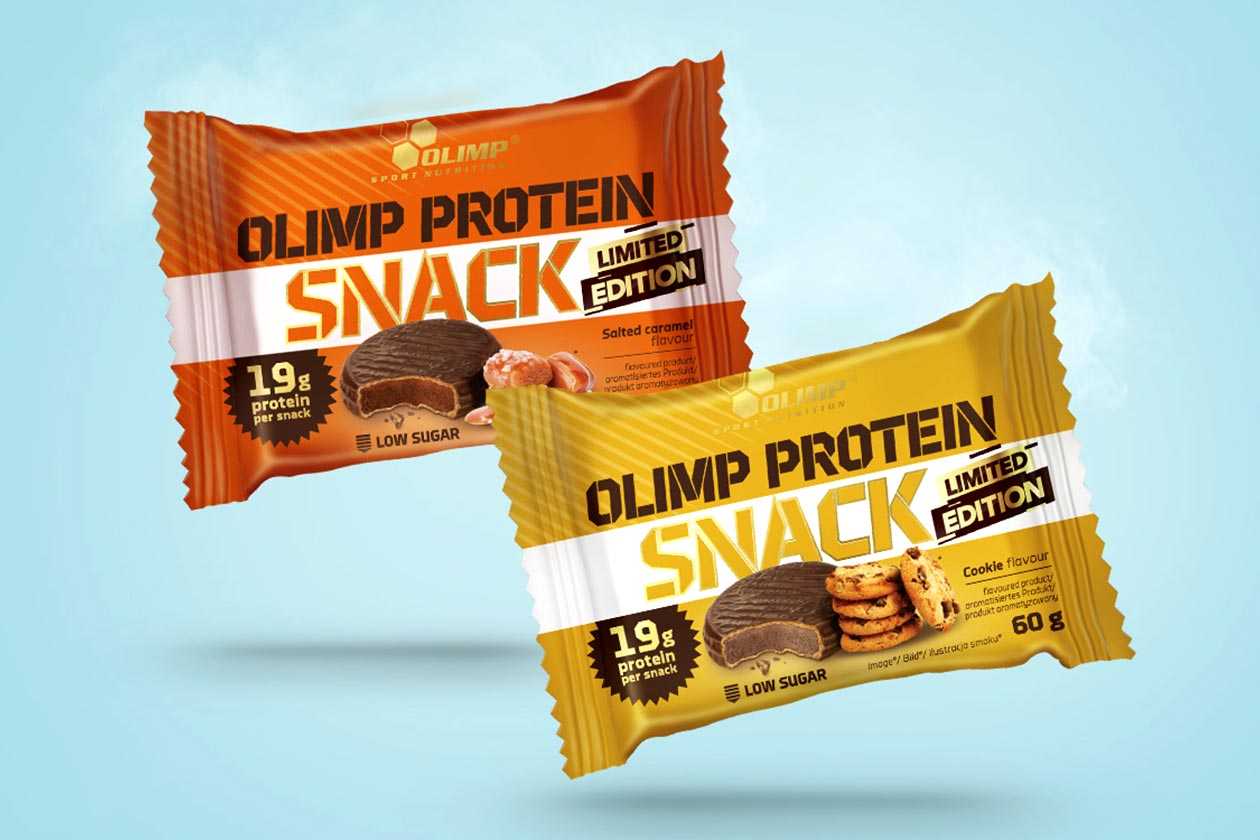 Olimp Protein Snack limited time flavors Salted Caramel and Cookie