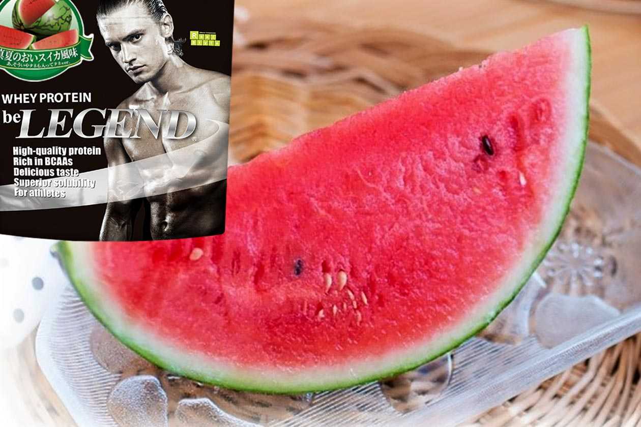 Be Legend's Summer Watermelon protein comes with seed-like cacao nibs