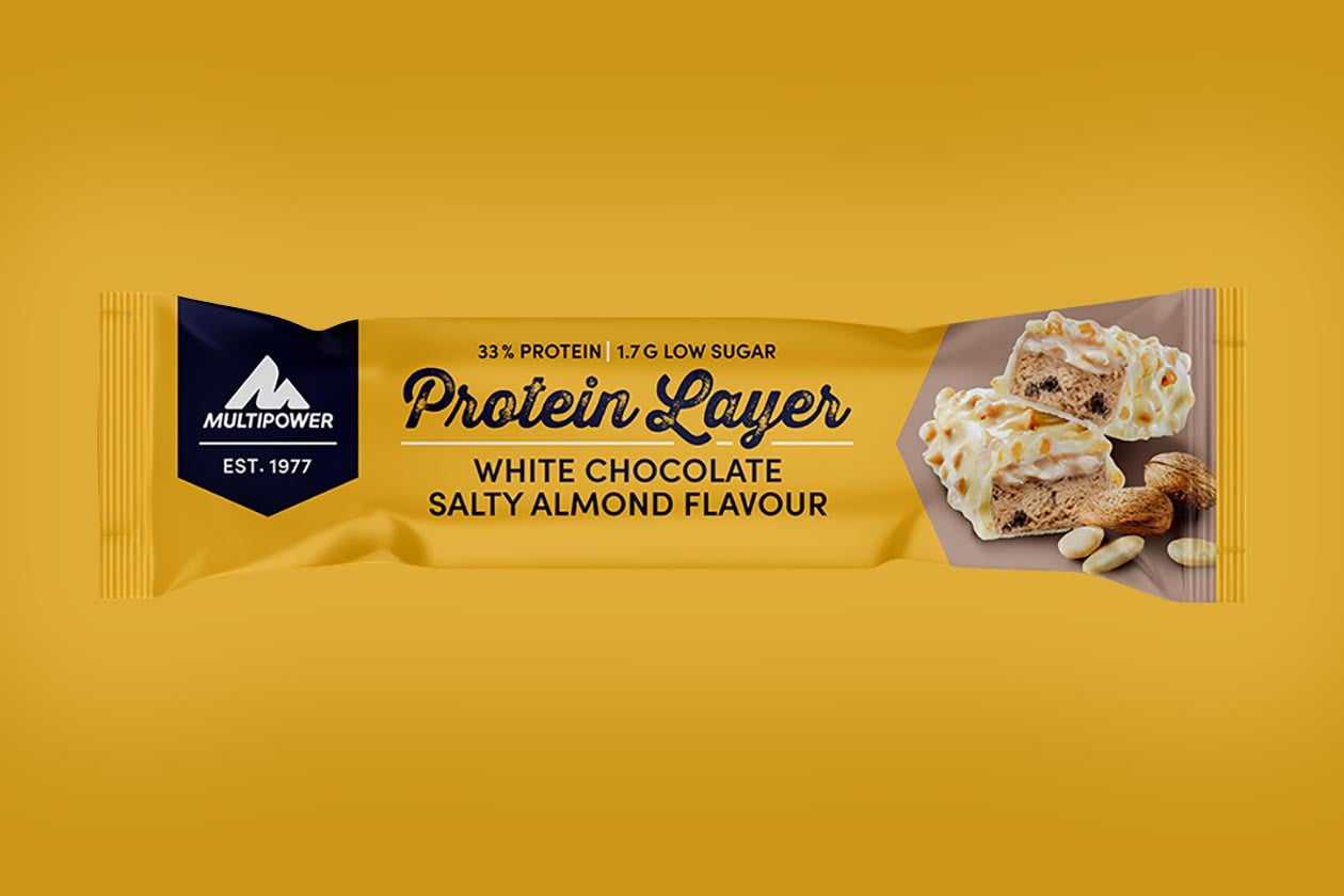 Multipower Protein Bar now in a delicious White Chocolate Salty Almond