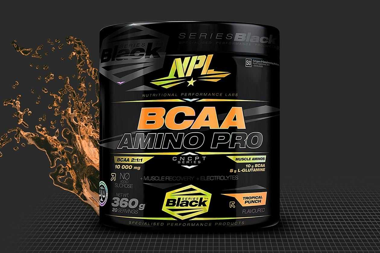 NPL BCAA Amino Pro featuring 10g of BCAAs and 5g of glutamine