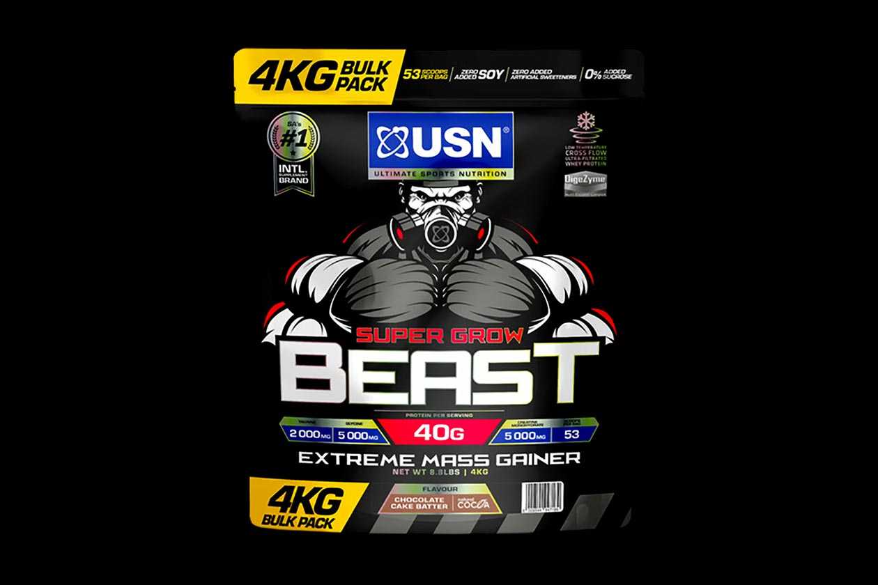 USN puts 40g of protein into Makro and Game's gainer Super Grow Beast