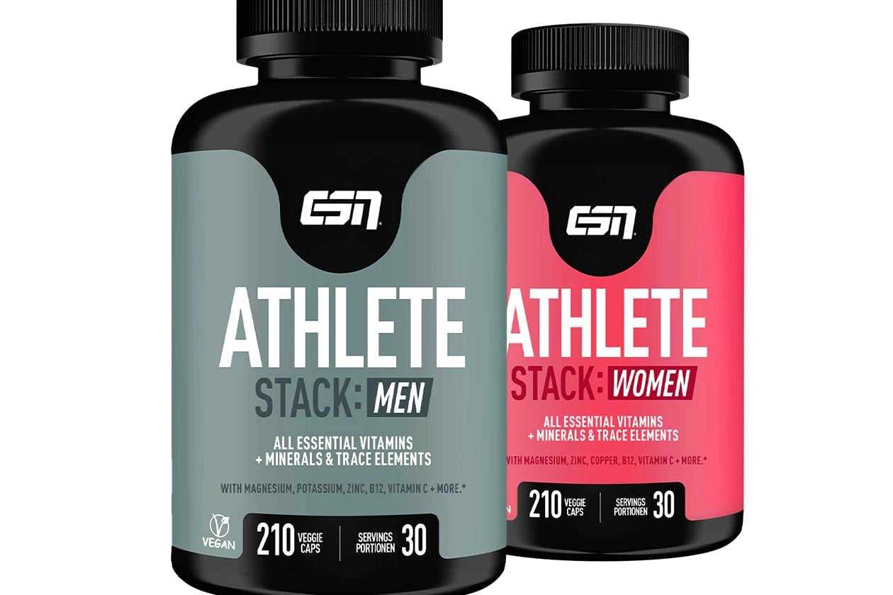 ESN reveals details on its multivitamins Athlete Stack Men and Women