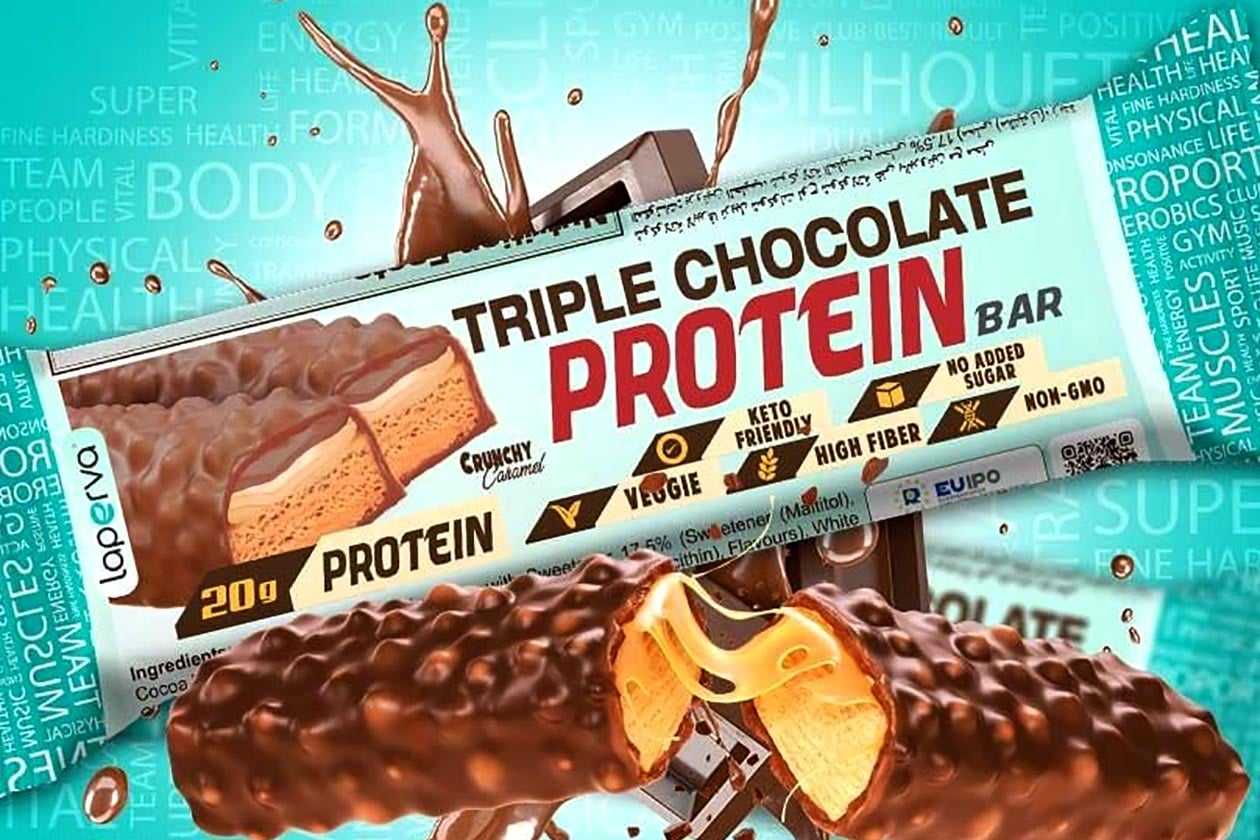 Laperva Triple Chocolate Protein Bar mixes caramel with crispy pieces