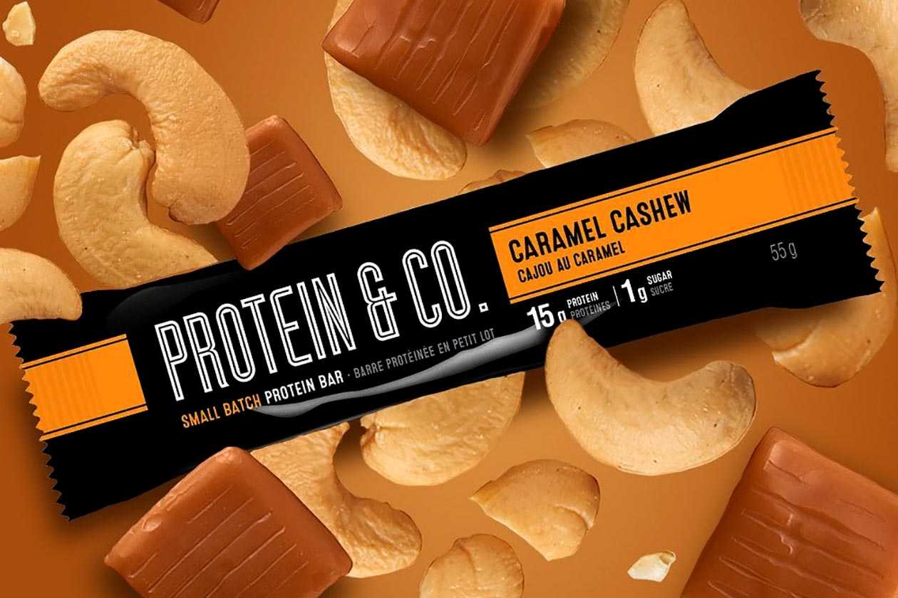 Nutraphase's Protein & Co protein bar now comes in Caramel Cashew