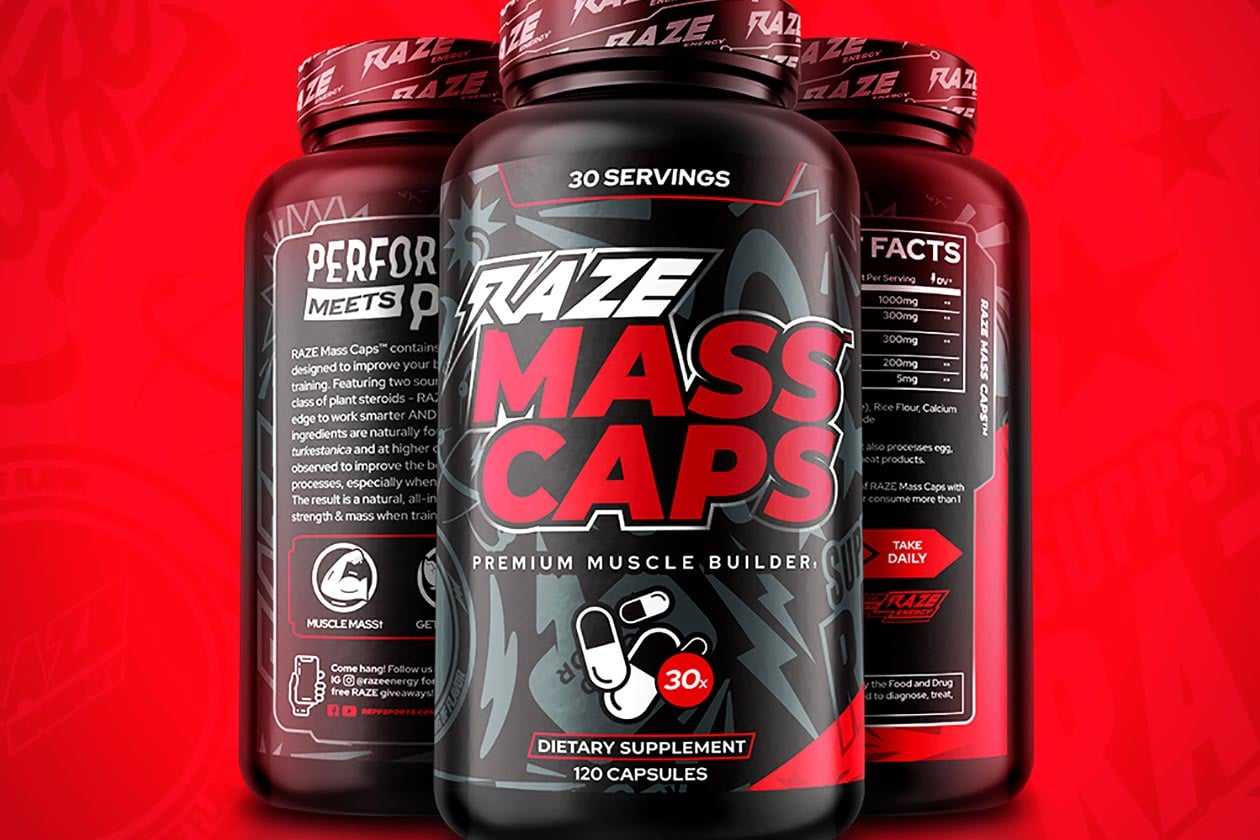 RAZE Mass Caps combines muscle building turk and arachidonic acid