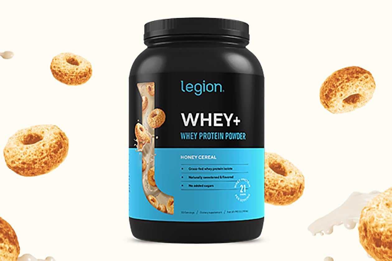 Legion releases a sweet Honey Cereal flavor of Whey+ protein powder