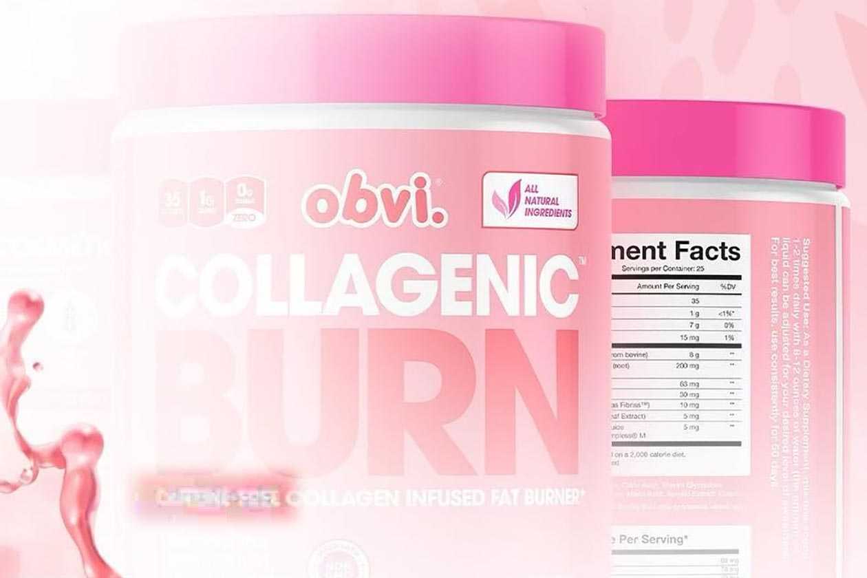 Obvi's teased Collagenic Burn looks to have no caffeine and 6g of collagen