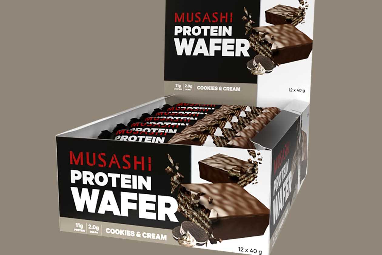 Musashi's Protein Wafer now comes in a traditional Cookies and Cream