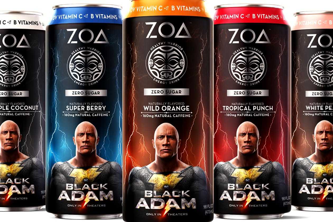 ZOA Energy and Black Adam's special edition energy drink series