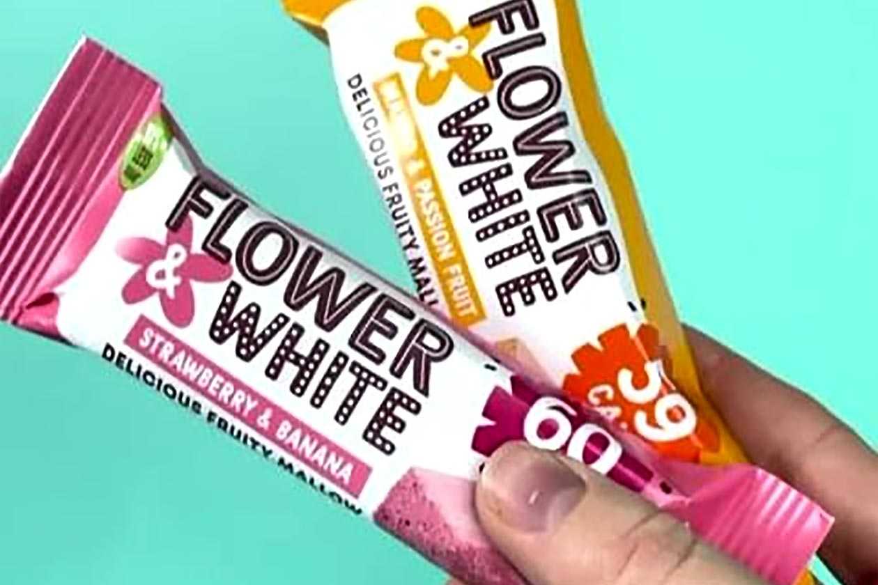 Flower & White's squishy Fruity Mallow Bar has just 60 calories